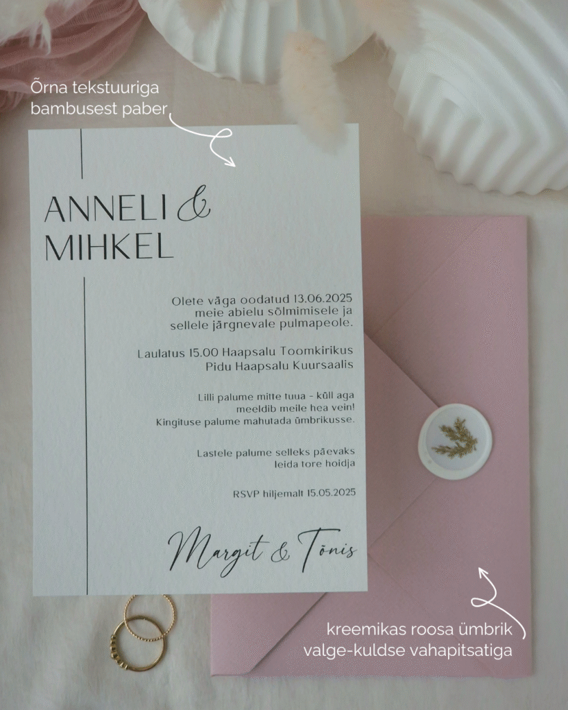 Minimalistlik kutse "Modern" - Lillely